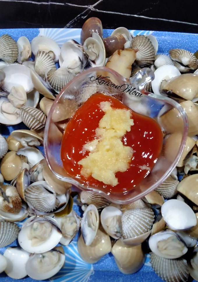 Resep 42. Kerang Dara Dan Kerang Tahu Rebus Sambal Colek Bawang Putih ...