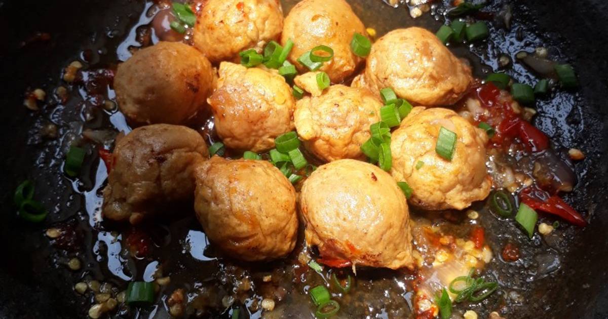 Resep Bakso penyet sambal bawang oleh MalikaSaskia - Cookpad