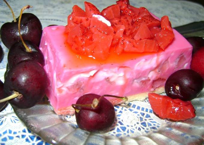 Postre light de frutillas Receta de La profe Luisa- Cookpad