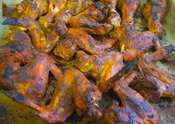 Oven grill chicken wings and drumsticks girki daga Maman jaafar(khairan ...
