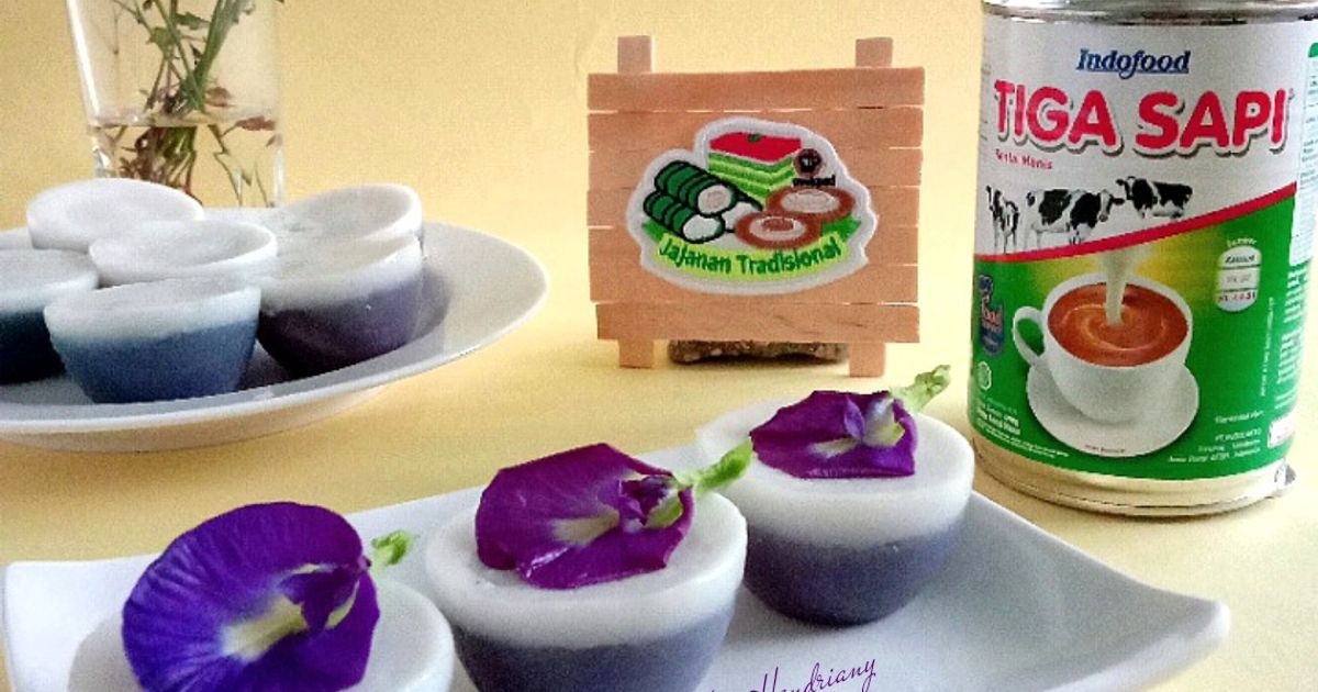 Resep Talam Singkong Bunga Telang 💜 oleh Heni Hendriany - Cookpad
