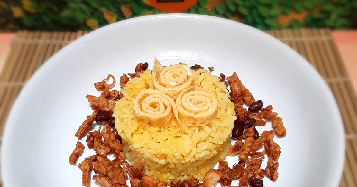 Resep 426. Nasi Kuning Castrol Tabur Kering Tempe oleh tehitaa - Cookpad