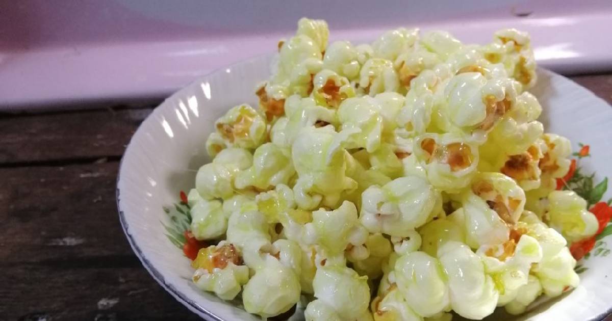 Resep Pop corn rasa sirup melon oleh Fira - Cookpad