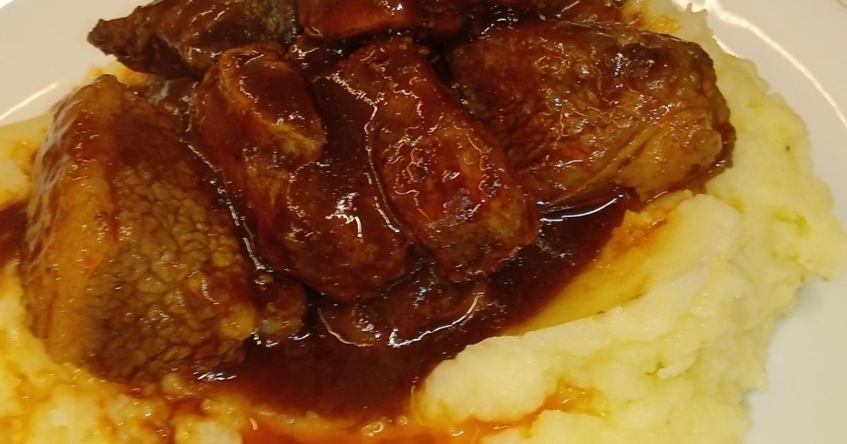 costillitas de cerdo con pure de papas - 11 recetas caseras- Cookpad