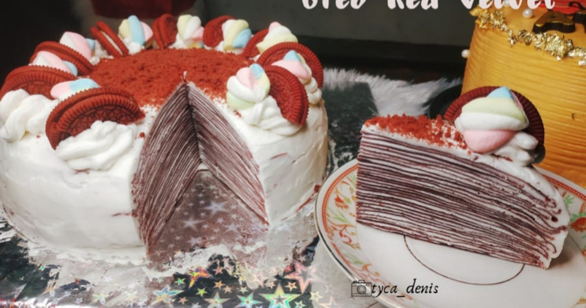 Resep Mille Crepes Oreo Red Velvet oleh Tyca Denis - Cookpad