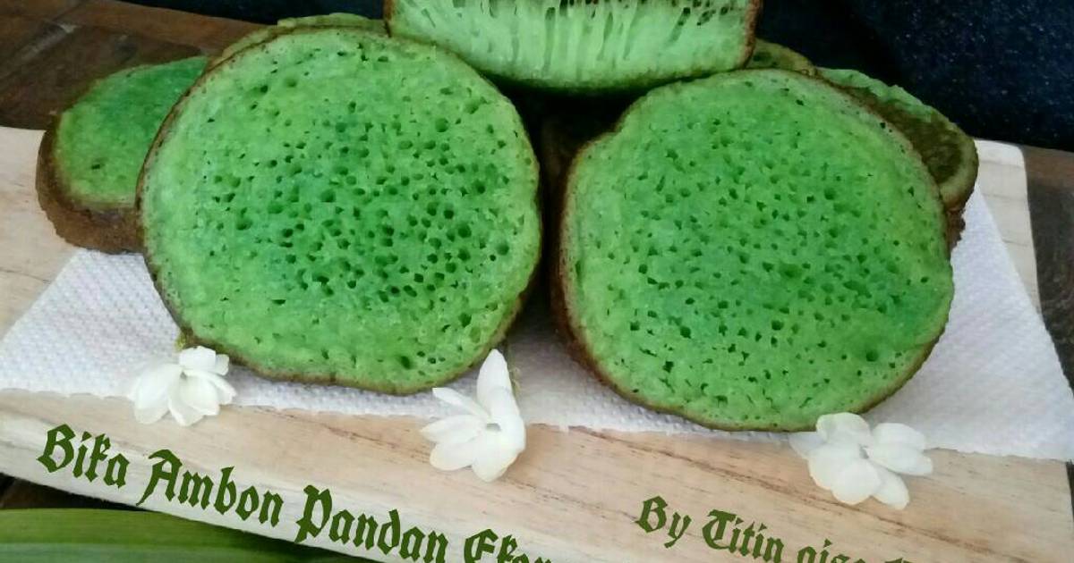Resep Bika Ambon Pandan Ekonomis 2 Telur (versi2) #Enakanbikinsendiri ...