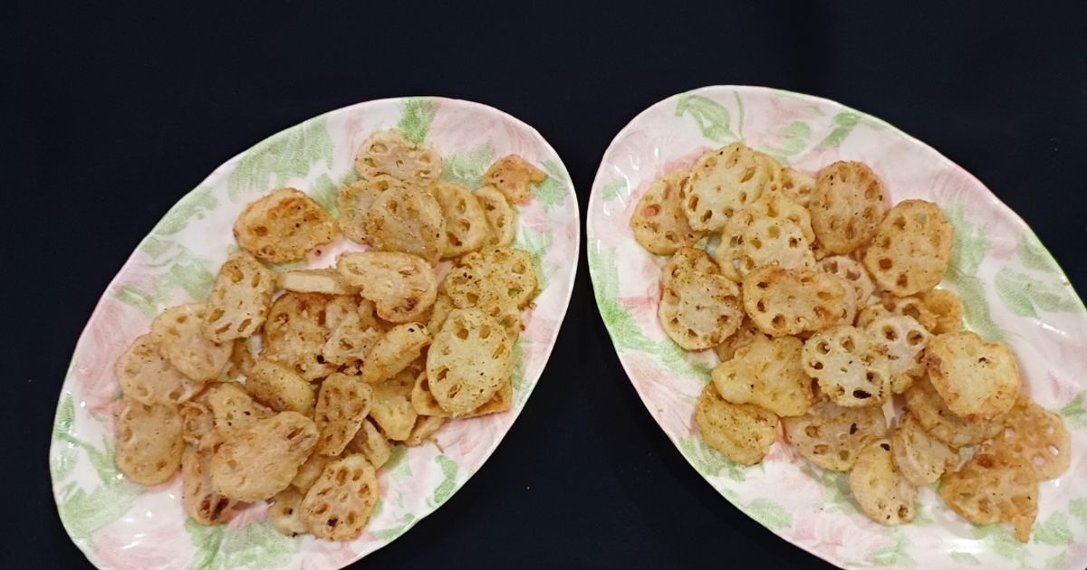 Lotus Stem Chips Recipe by ZMA - Cookpad