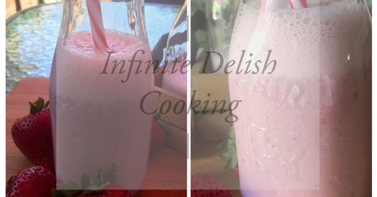 Strawberry Banana Milkshake Recipe By Infinite Delish Cooking