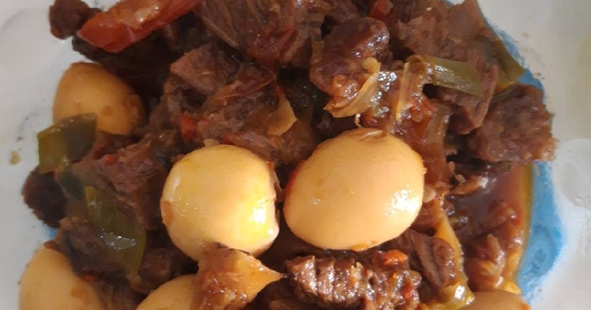 Resep Oseng Daging Sapi dan Telur Puyuh oleh Sheilla Arum - Cookpad