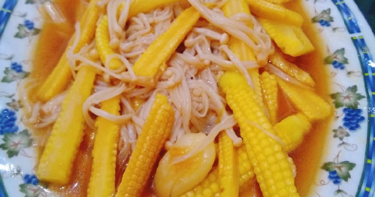 Resep Cah Jagung Muda Enoki oleh maria crishtabella - Cookpad