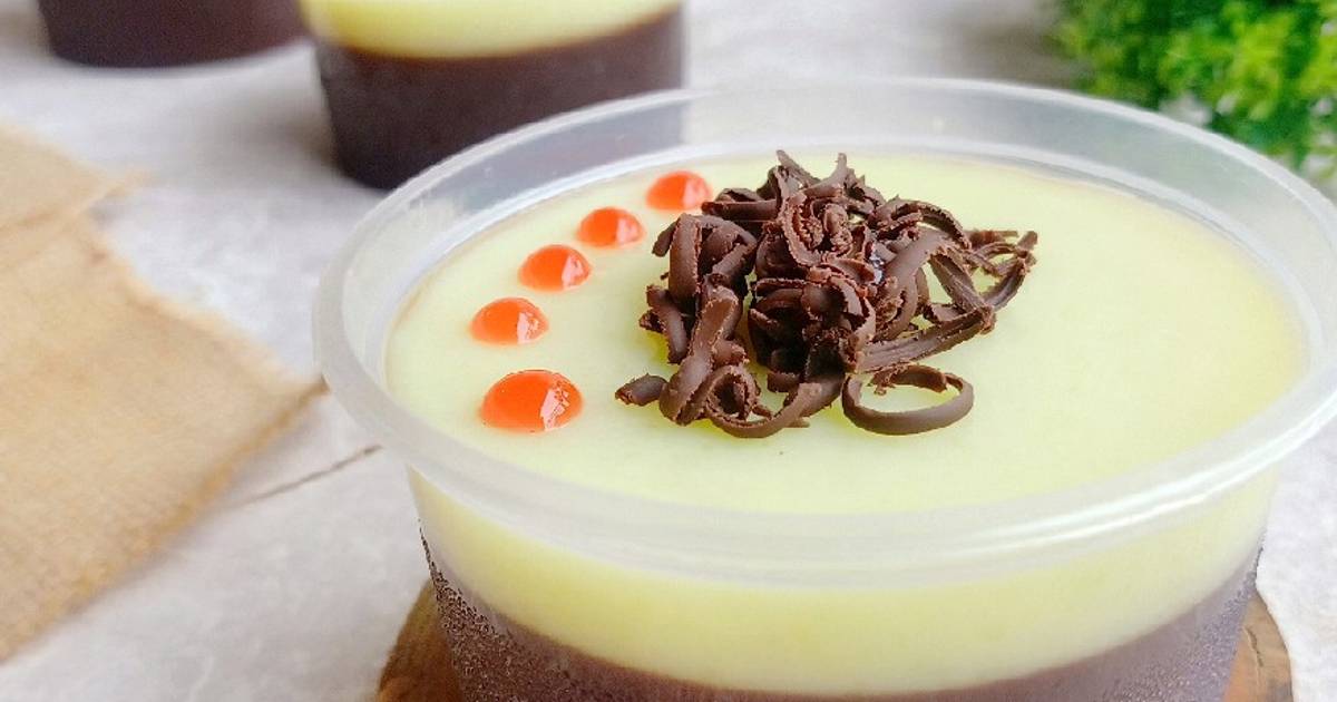 Resep Pudding Coklat dengan Vla homemade oleh Gazbiyya - Cookpad