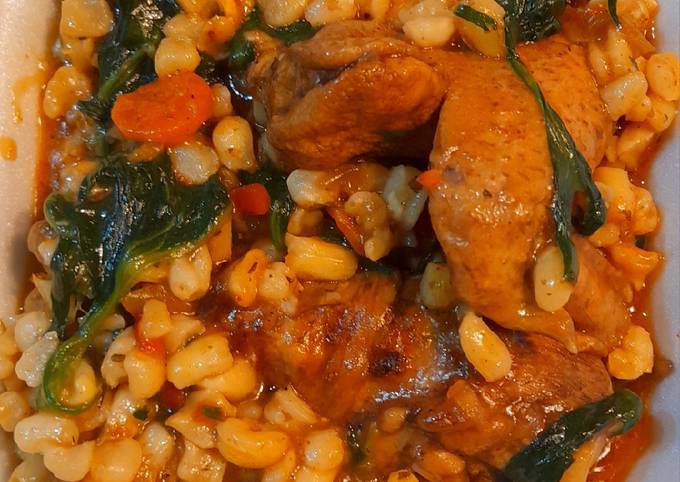 Chicken & Samp one pot Recipe by Mthandazo - Cookpad