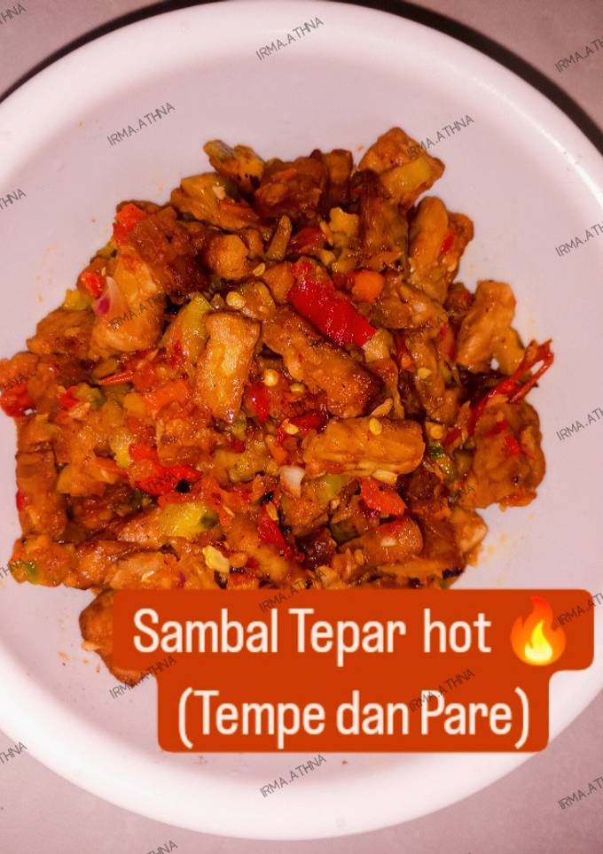Resep Sambal Tepar hot 🔥 (Tempe dan pare) oleh Irma Athna - Cookpad