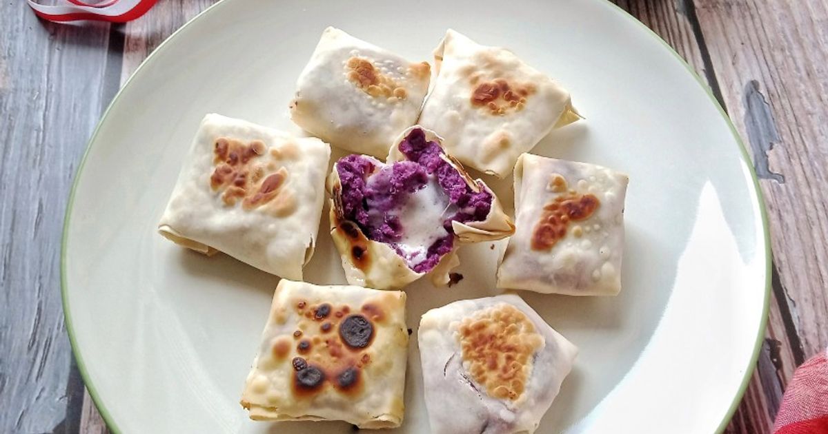 Resep Pangsit Ubi Ungu Mozarella oleh DyahWuLan Bae - Cookpad