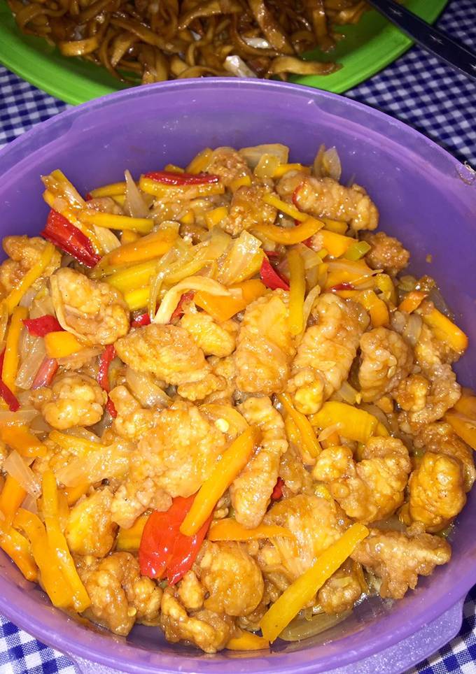 Resep Koloke alias ayam tepung asam manis oleh Maknya Azzbyan - Cookpad