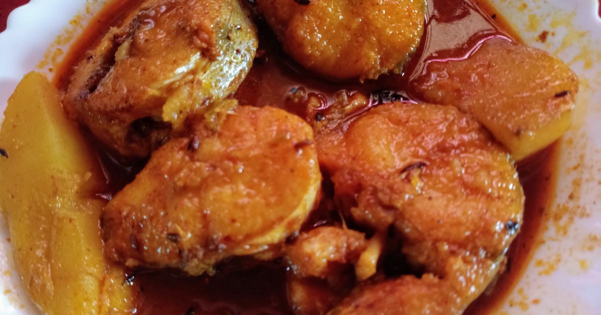 Manashi Saha দ্বারা আড় মাছের ঝোল(Aar Macher Jhol Recipe In Bengali ...