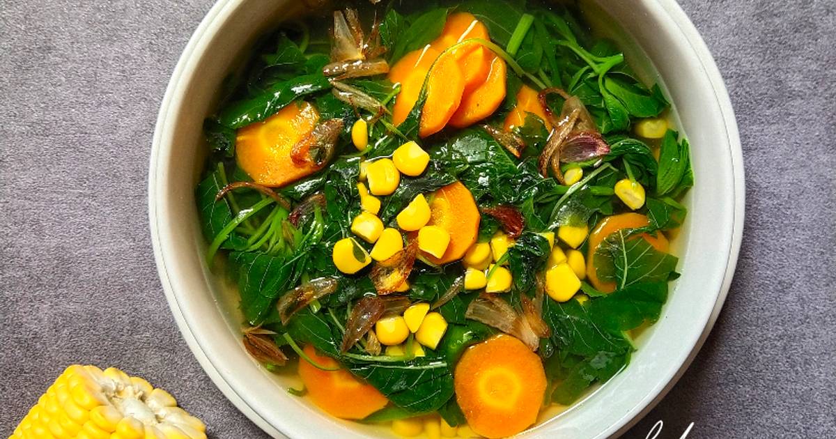Resep Sayur Bayam Bening Jagung dan Wortel oleh ihdanas - Cookpad
