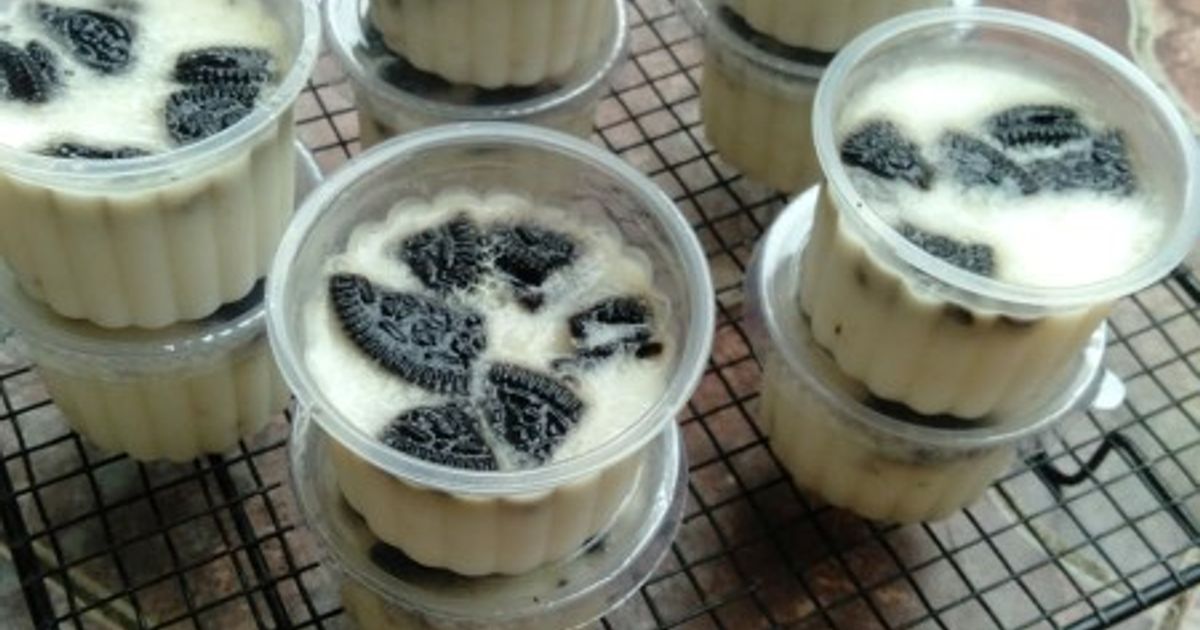 Resep Puding Oreo Susu Cup oleh Yuyun - Cookpad