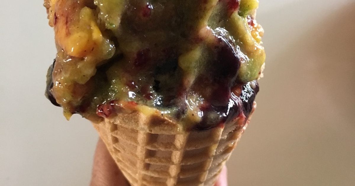 Gelato de pasto de trigo y frutas variadas - recetas caseras- Cookpad