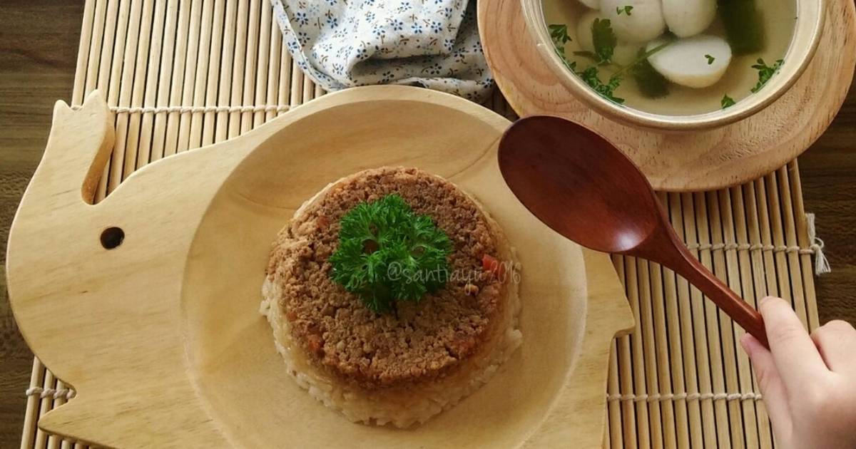 Resep Nasi Tim Daging oleh Santi Ayu - Cookpad