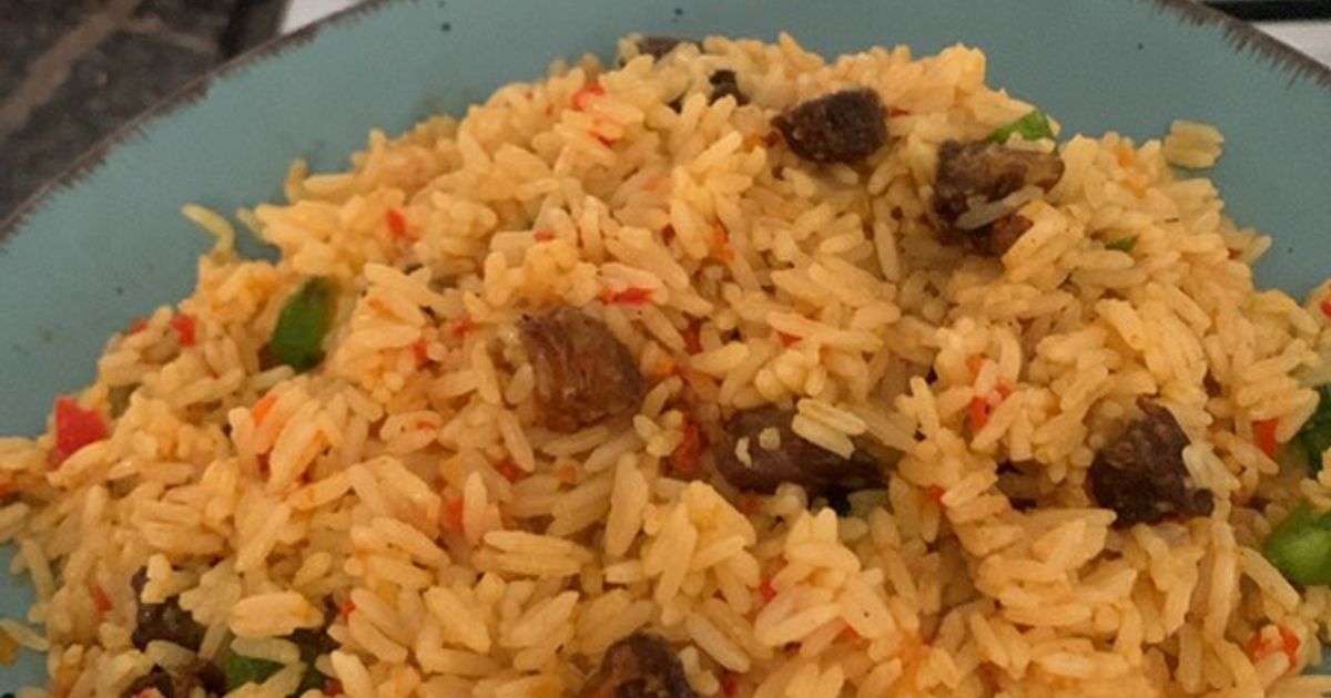 Asun Fried Rice | Goat Meat Rice Recipe by mrs zaynnab - Cookpad