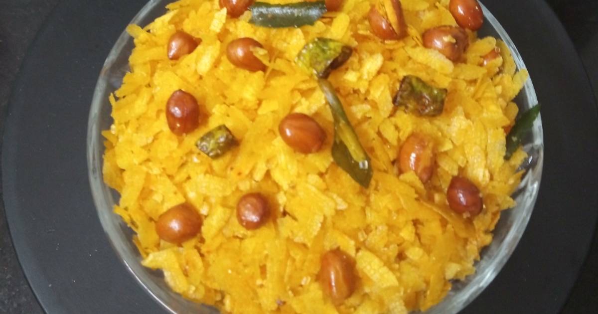 Jayshree Doshi દ્વારા રેસીપી જાડા પૌંઆ નો ચેવડો (Thick Poha Chevdo ...