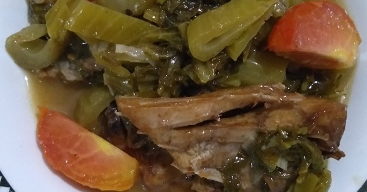 Resipi Kepala Ikan Masak Sawi Masin oleh Khatijah KT - Cookpad