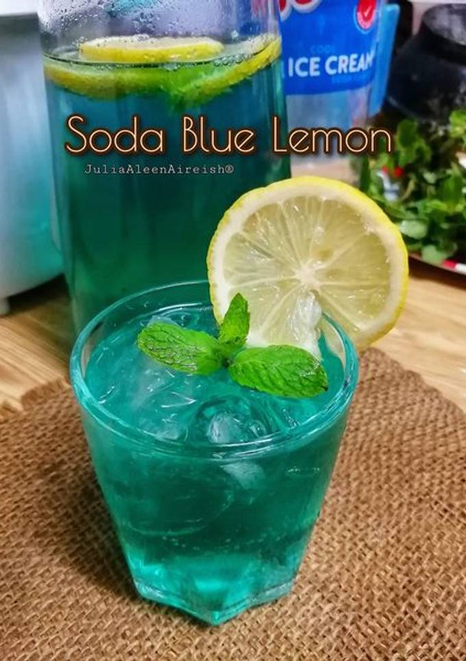 Resipi Ais Soda Blue Lemon oleh Julia ALeen Aireish - Cookpad