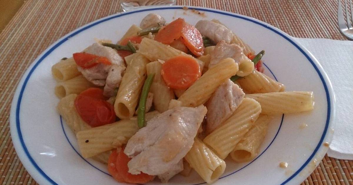 Penne con pollo - 46 recetas caseras- Cookpad