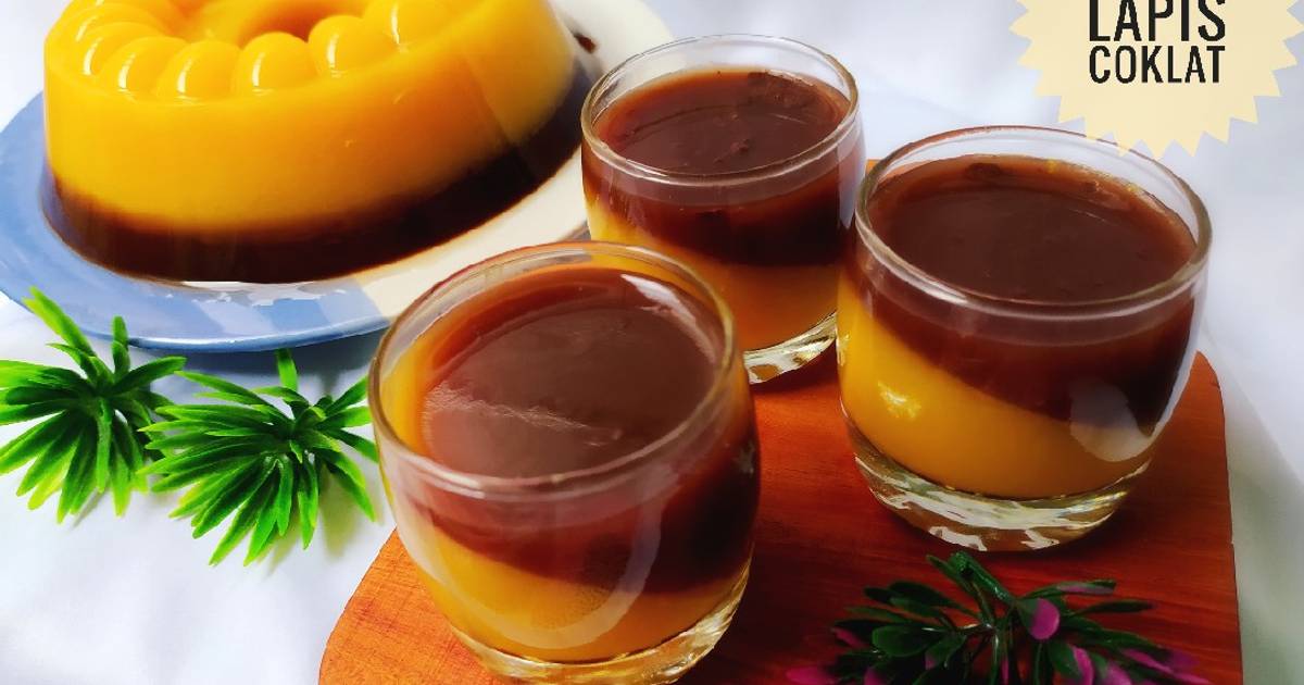 Resep Puding Labu Kuning Lapis Coklat oleh Lailazegaff - Cookpad