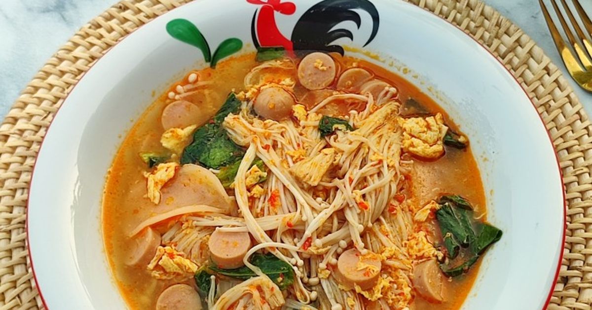 Resep Seblak Jamur Enoki oleh Ellaelloet - Cookpad