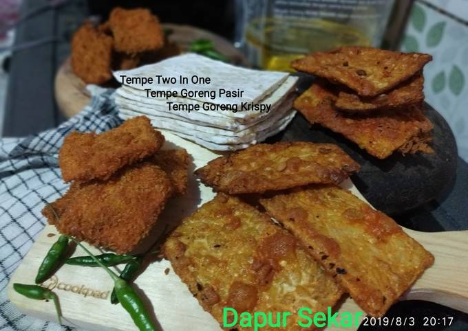 Resep Tempe two in one (tempe goreng Pasir & tempe goreng krispy) oleh ...