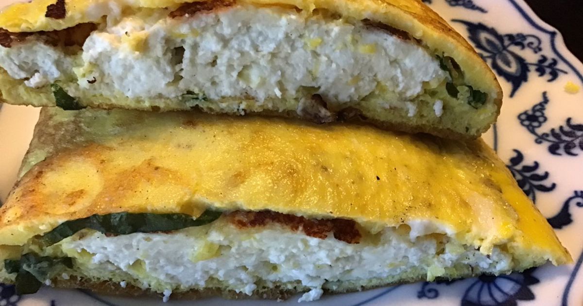 California Farm Handmade Cottage Cheese Stuffed Omelette Recipe By ...