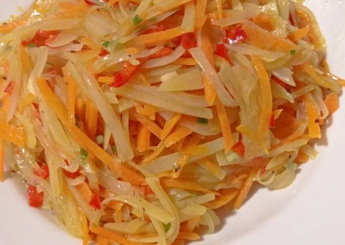 Resep Korean Stir-Fried Potatoes (Gamja Bokkeum) Vegan Dish oleh Anita ...