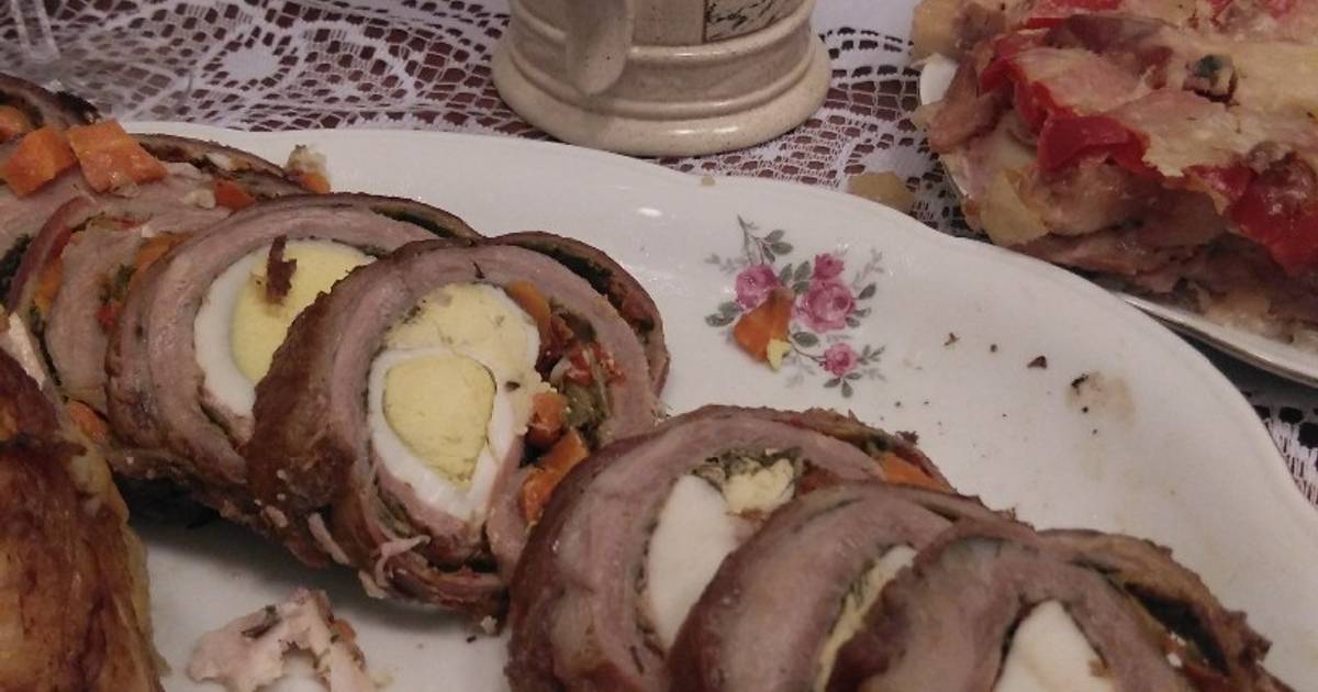 Matambre arrollado doble cocción sin TAC Receta de Mario H. Davi- Cookpad