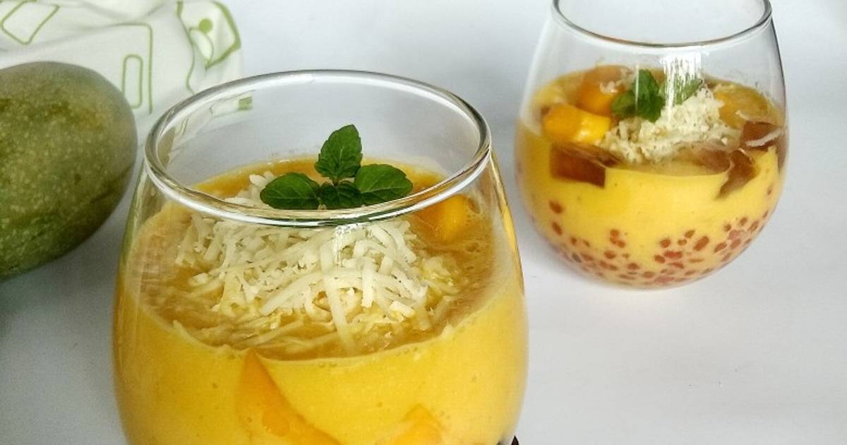 Resep Cheesy Mango Sago oleh Syafa Syifa - Cookpad