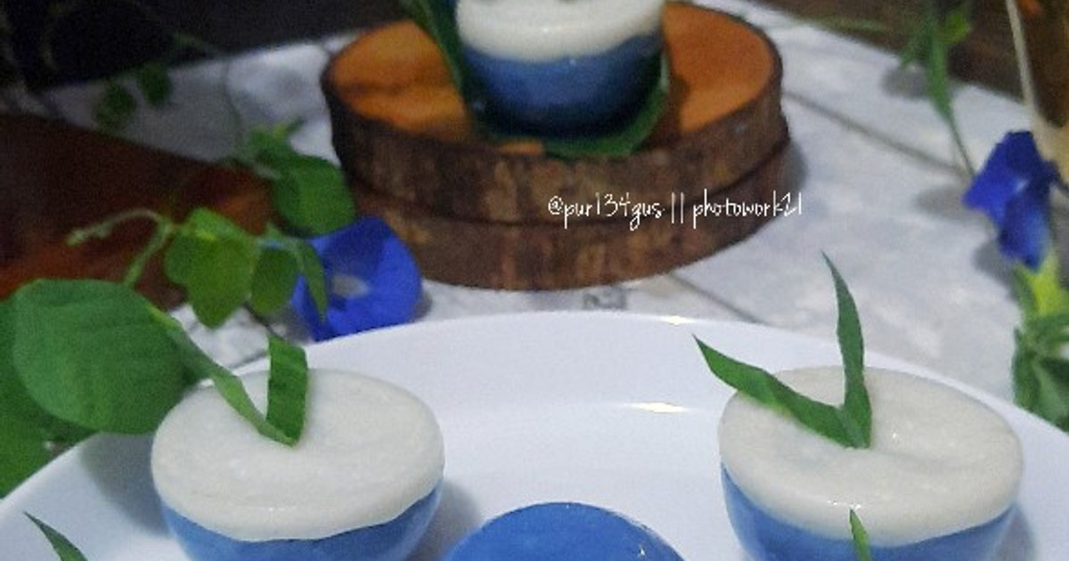 Resep Kue Talam Bunga Telang oleh Puri Pawon - Cookpad