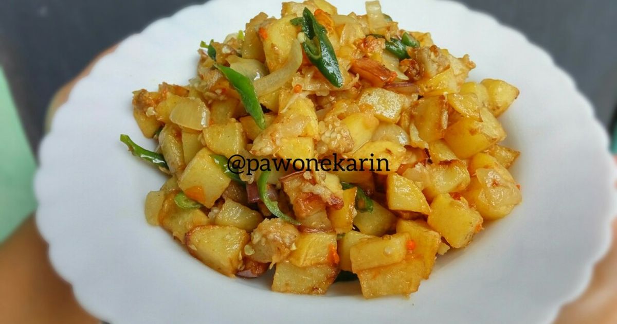 Resep Oseng Kentang Lombok Ijo #5resepterbaruku oleh karinaardhia - Cookpad