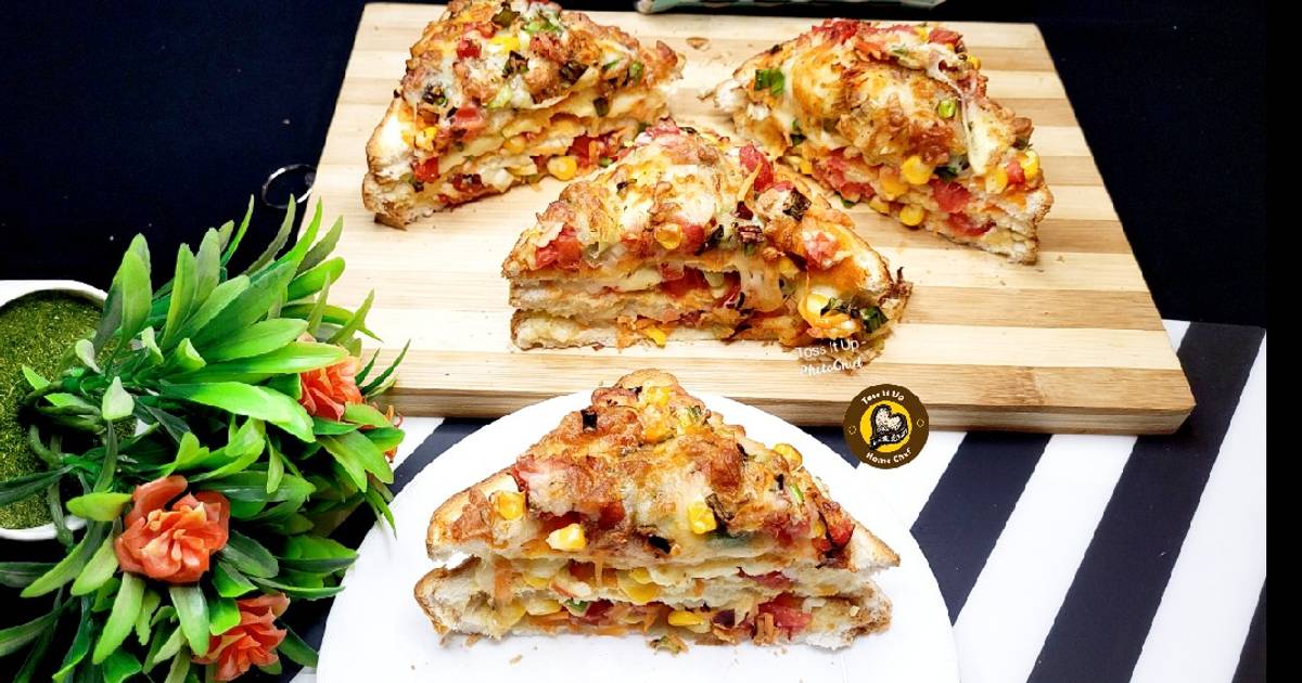Triple Layer Pizza Sandwich In Airfryer Recipe by Rumana Irfan - Cookpad