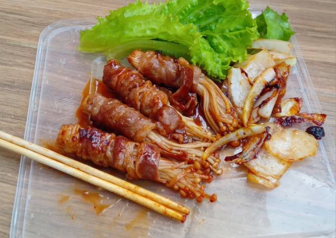 Resep Daging sukiyaki enoki gulung oleh Setya N - Cookpad