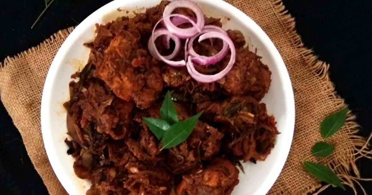 Kerala / Nadan Chicken Roast Recipe by Rekha Unni - Cookpad