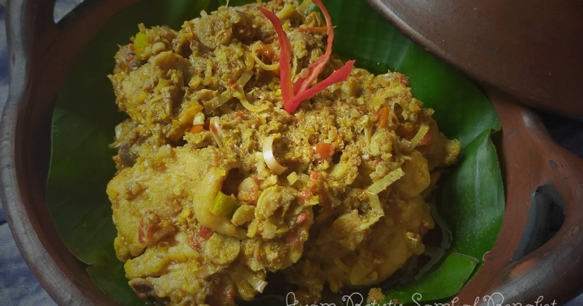 Resep Ayam Betutu Sambal Bongkot oleh Ika Mahendra Moenif - Cookpad