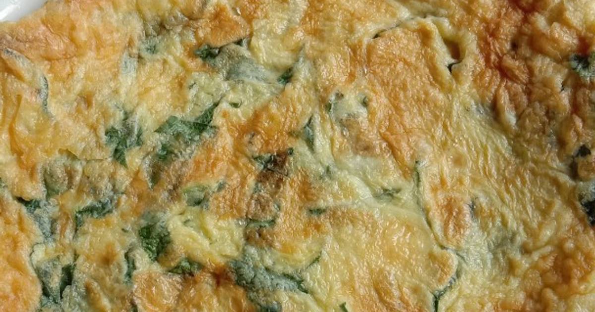 Resep Telur Dadar Bayam 🥚💚 oleh ER's Kitchen Shorts - Cookpad