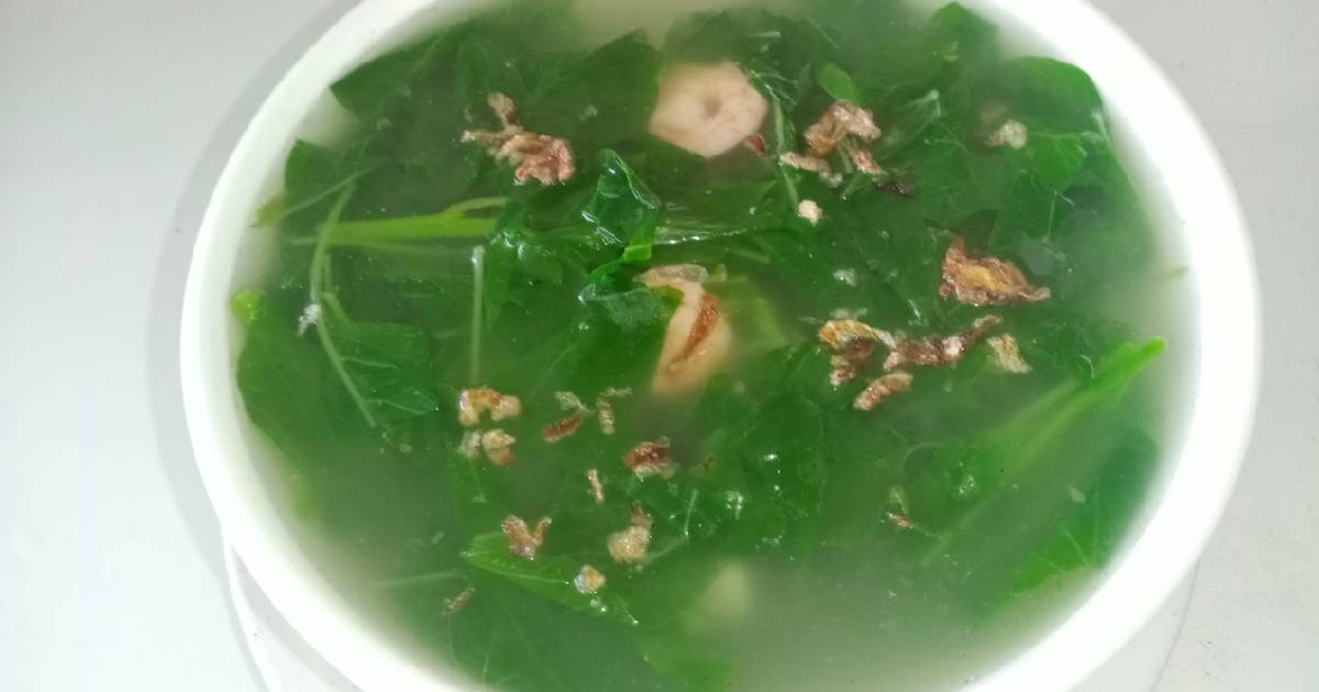 Resipi Sup Bayam hijau Campur udang oleh De Vna Ach - Cookpad