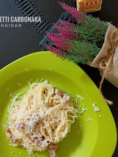 Resep Spaghetti Cream Carbonara oleh Anggraita - Cookpad
