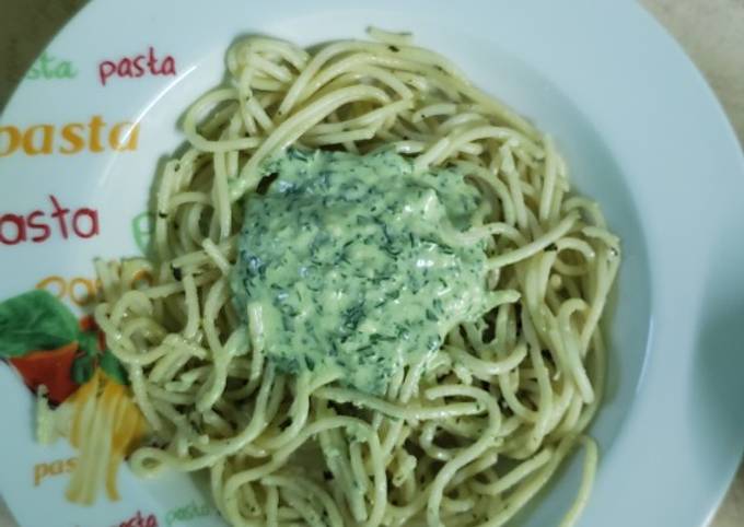 Fideo al pesto Receta de dianabarbozazayas- Cookpad