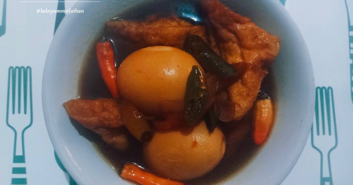 Resep Tahu Telur Kuah Kecap oleh Helny Ummu Fathaya - Cookpad