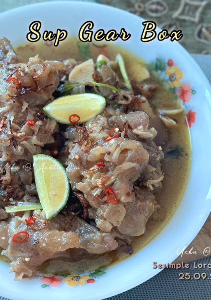 Resipi Sup Gear Box (Tulang Sum Sum Lembu) oleh Sesimple Loralin - Cookpad