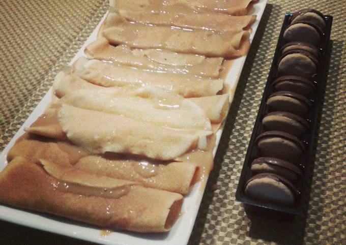 Panqueques con manjar Receta de Javi Salas- Cookpad