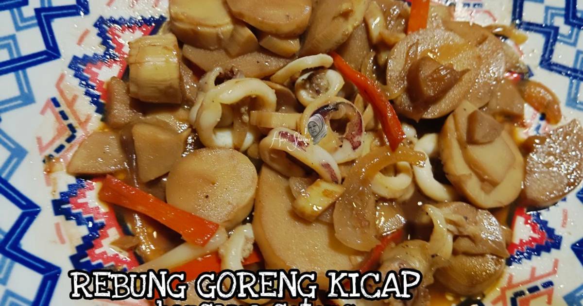 Resipi (22/8) Rebung goreng kicap bersama sotong oleh Hani Shaimi - Cookpad